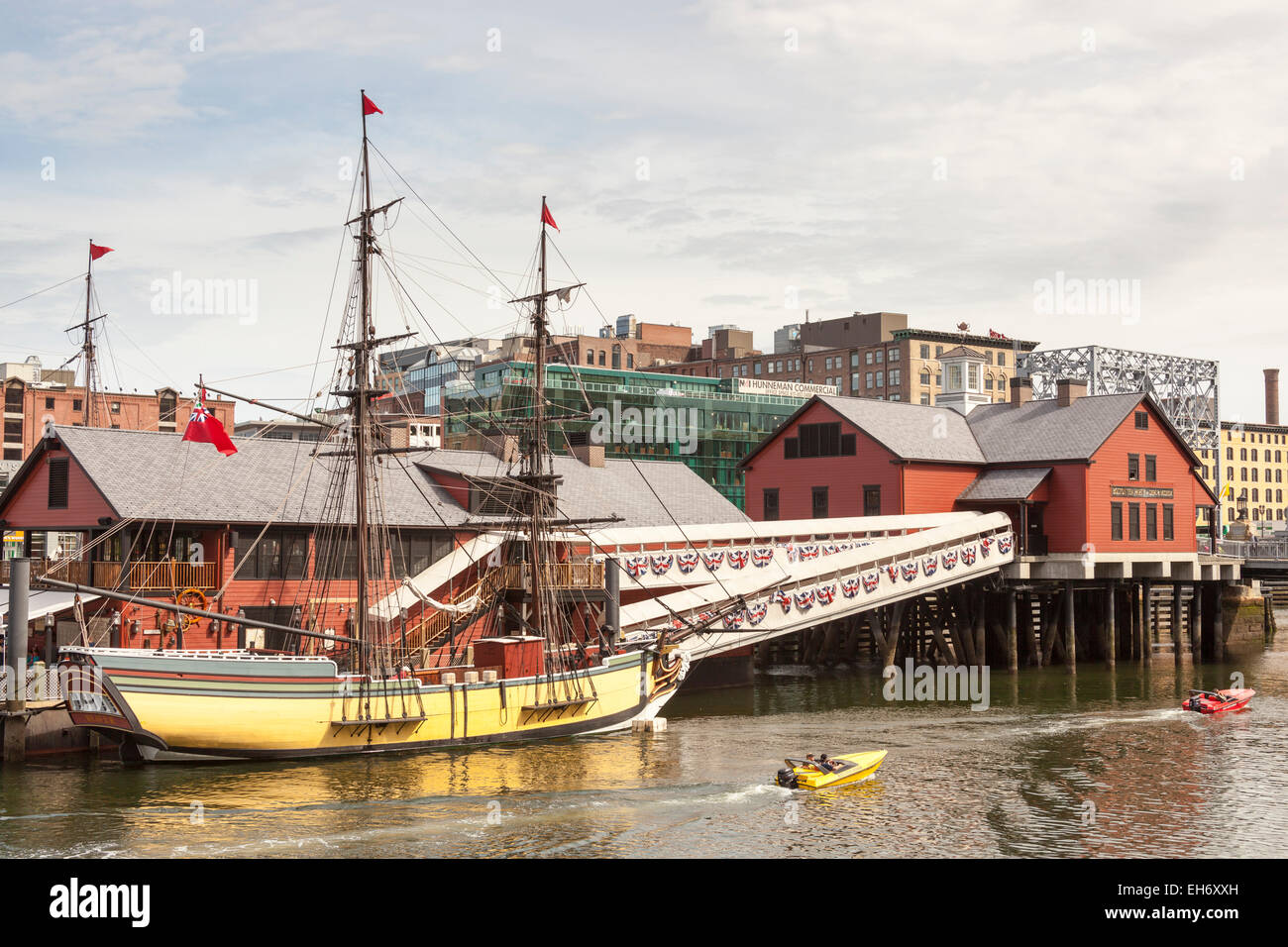 Beaver, replica of one of the Boston Tea Party ships, outside Boston ...