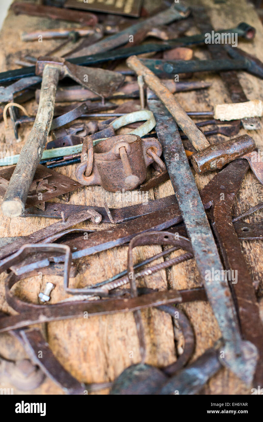 Pile of vintage hand tools Stock Photo - Alamy
