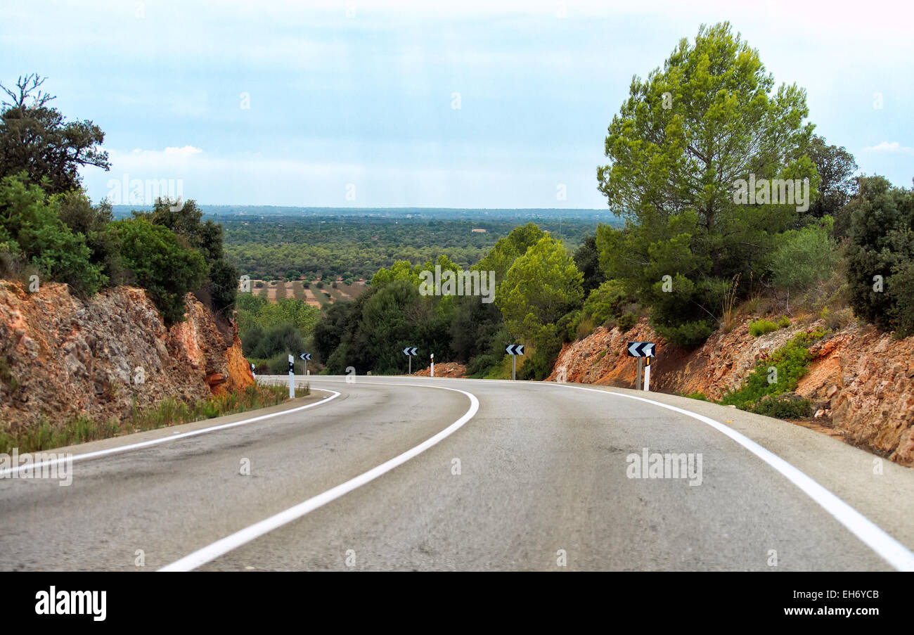 Empty asphalt road in summer Stock Photo - Alamy
