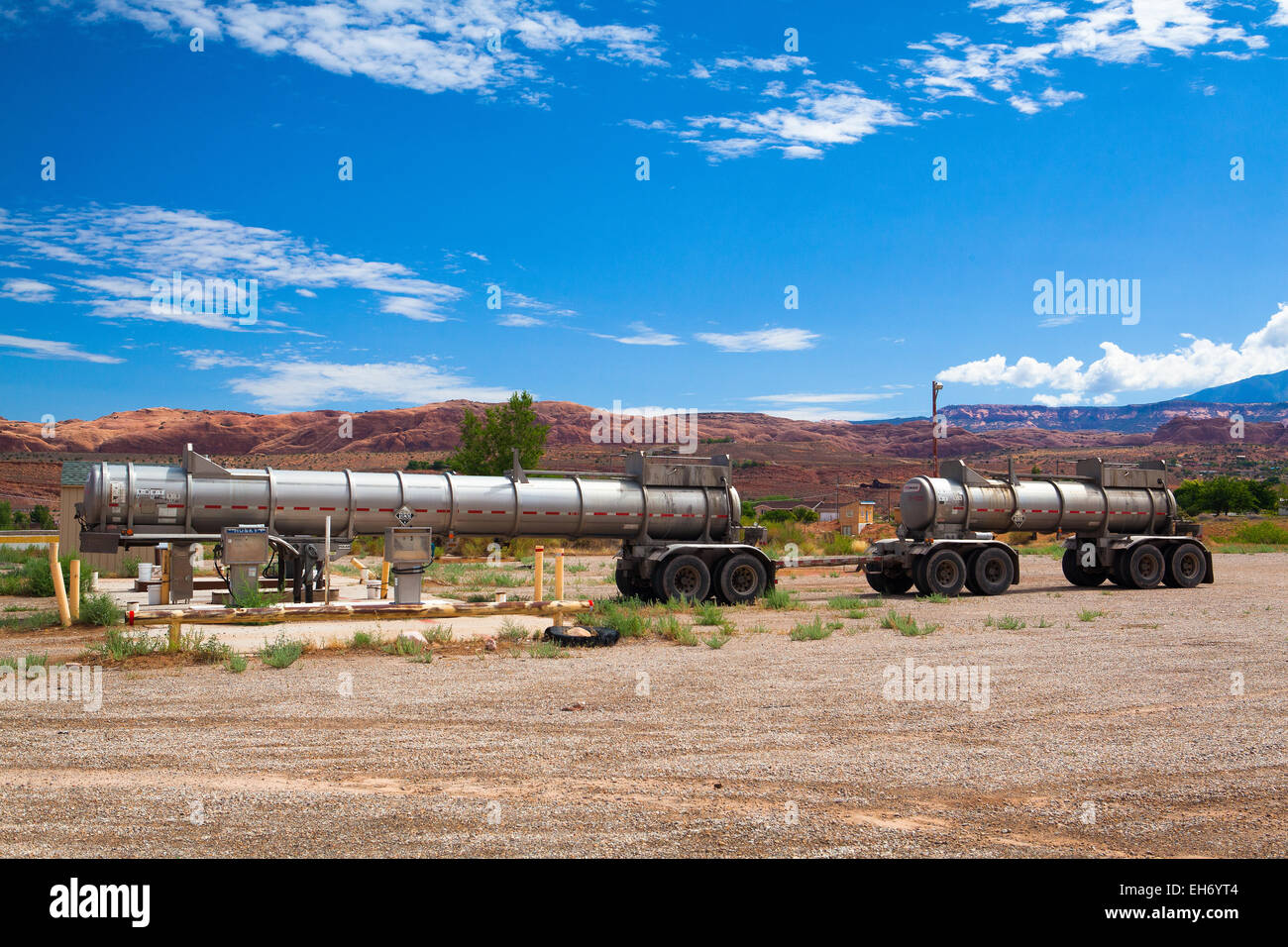 Moab,Utah-USA: July 18, 2013:Old petrol station in Moab.Moab is small ...