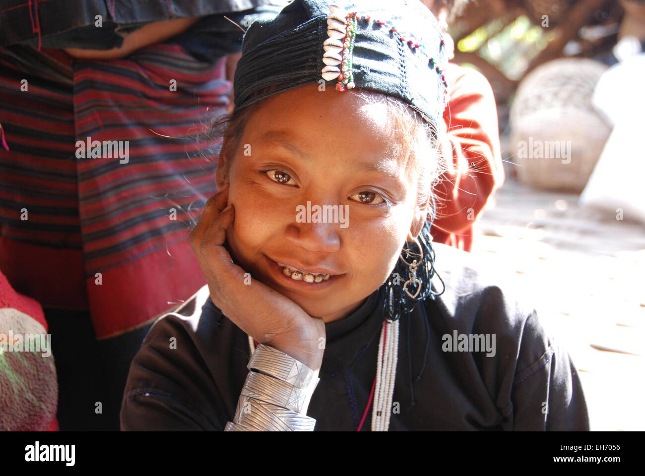 Ann Village, Smiling girl in traditional clothes Stock Photo - Alamy