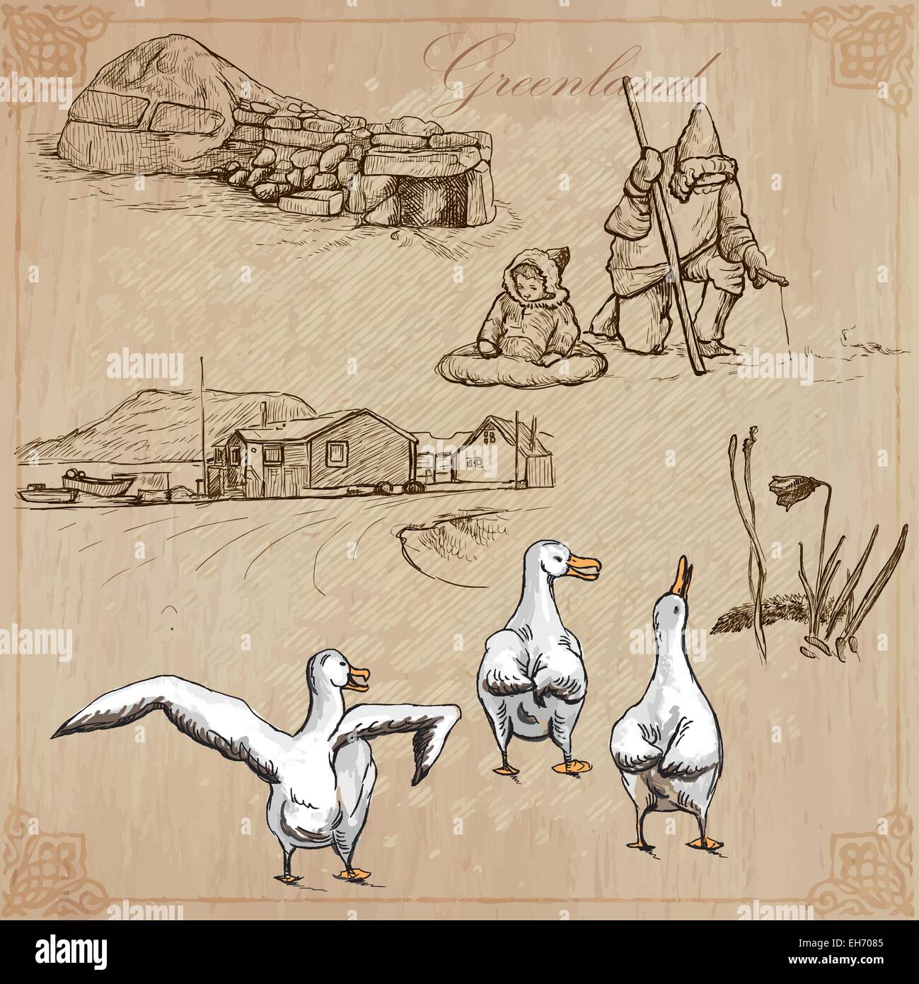 Travel series: POLAR REGIONS - GREENLAND (set no.3) - Collection of an ...