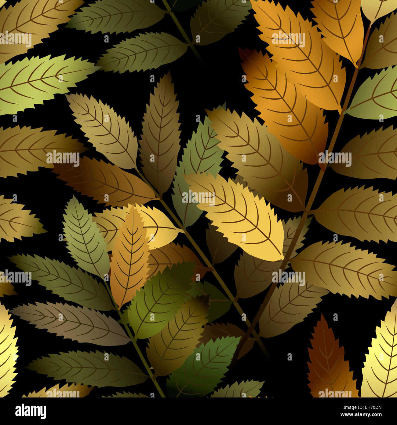 Seamless abstract pattern with leaves drawn with using gradients Stock ...