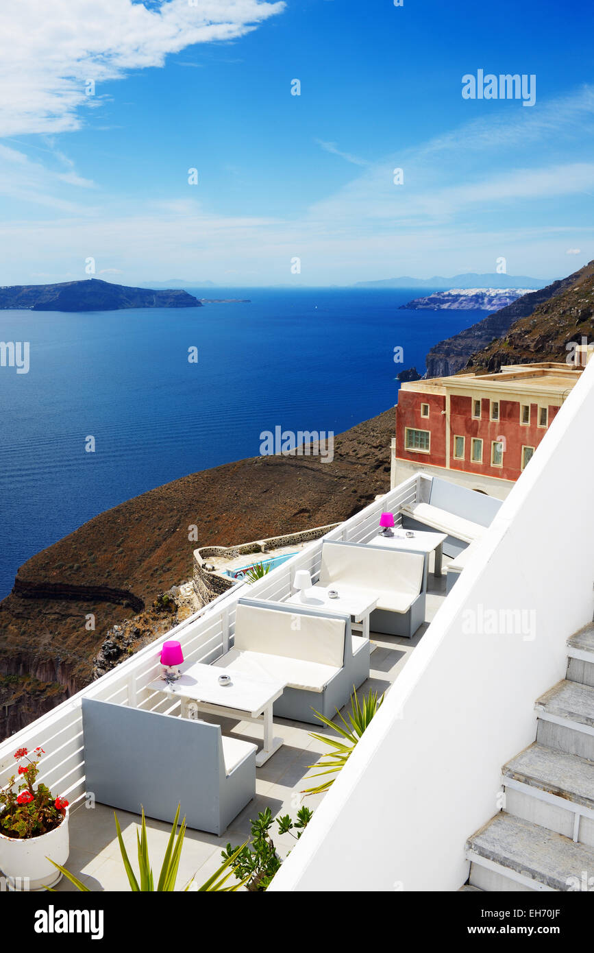 Santorini view sea hi-res stock photography and images - Alamy