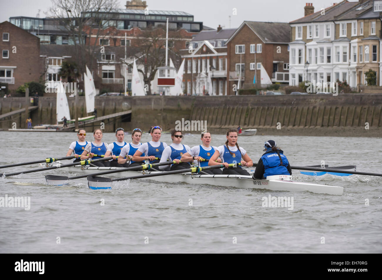 Thames, London, UK. 8th March, 2015. Cambridge University Women's Boat ...