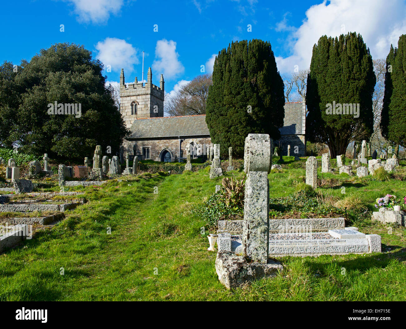 Mawnan Church, Cornwall, England UK Stock Photo - Alamy