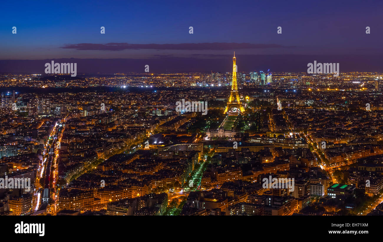 Paris, night view Stock Photo - Alamy
