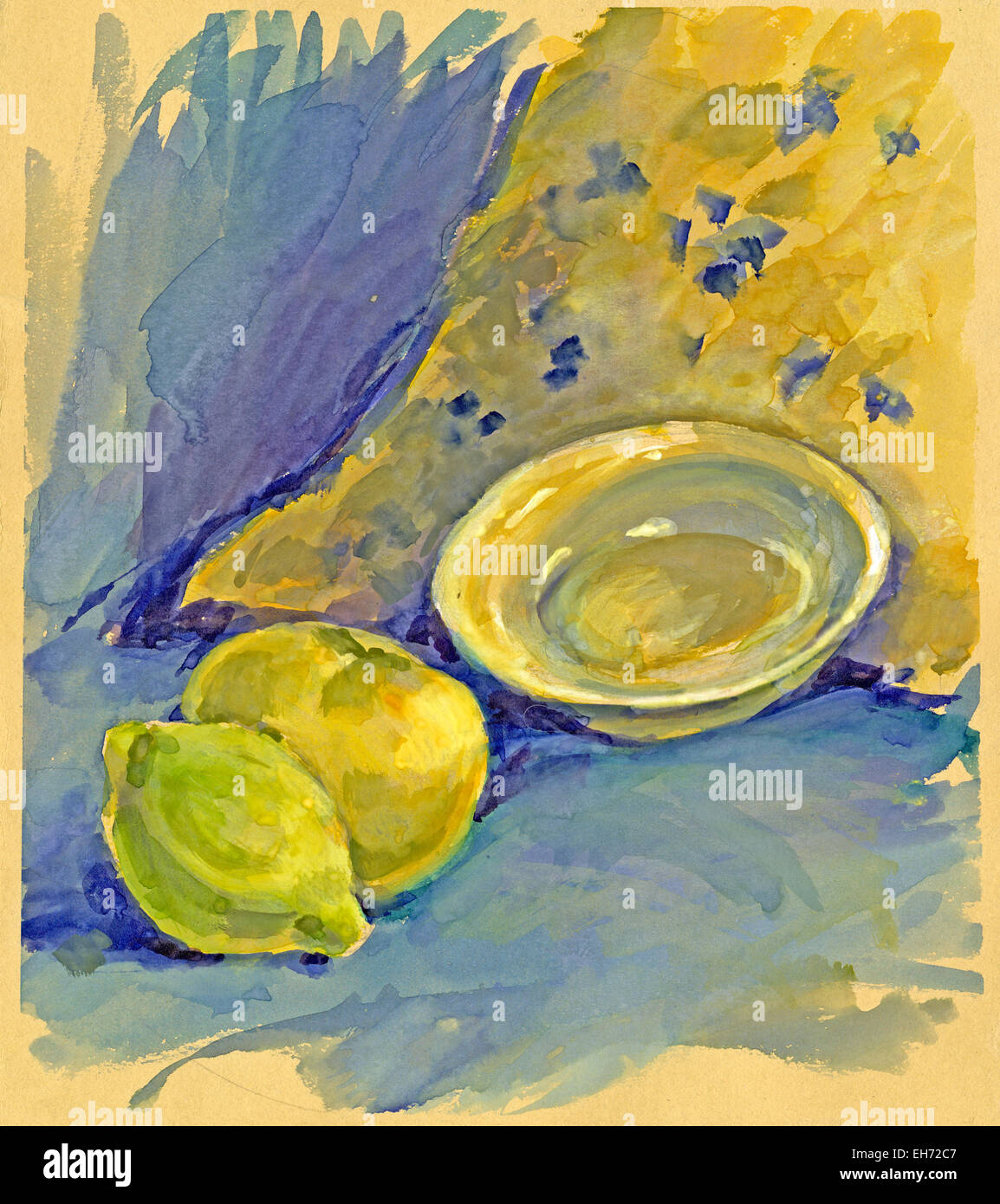 An hand painted illustration, Still life Stock Photo - Alamy