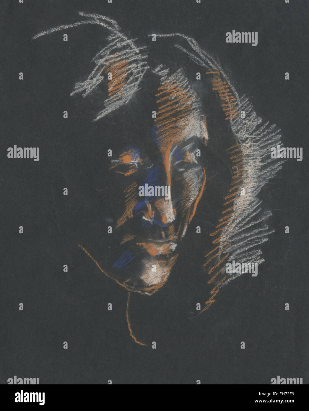 an hand drawn picture - Head Stock Photo - Alamy