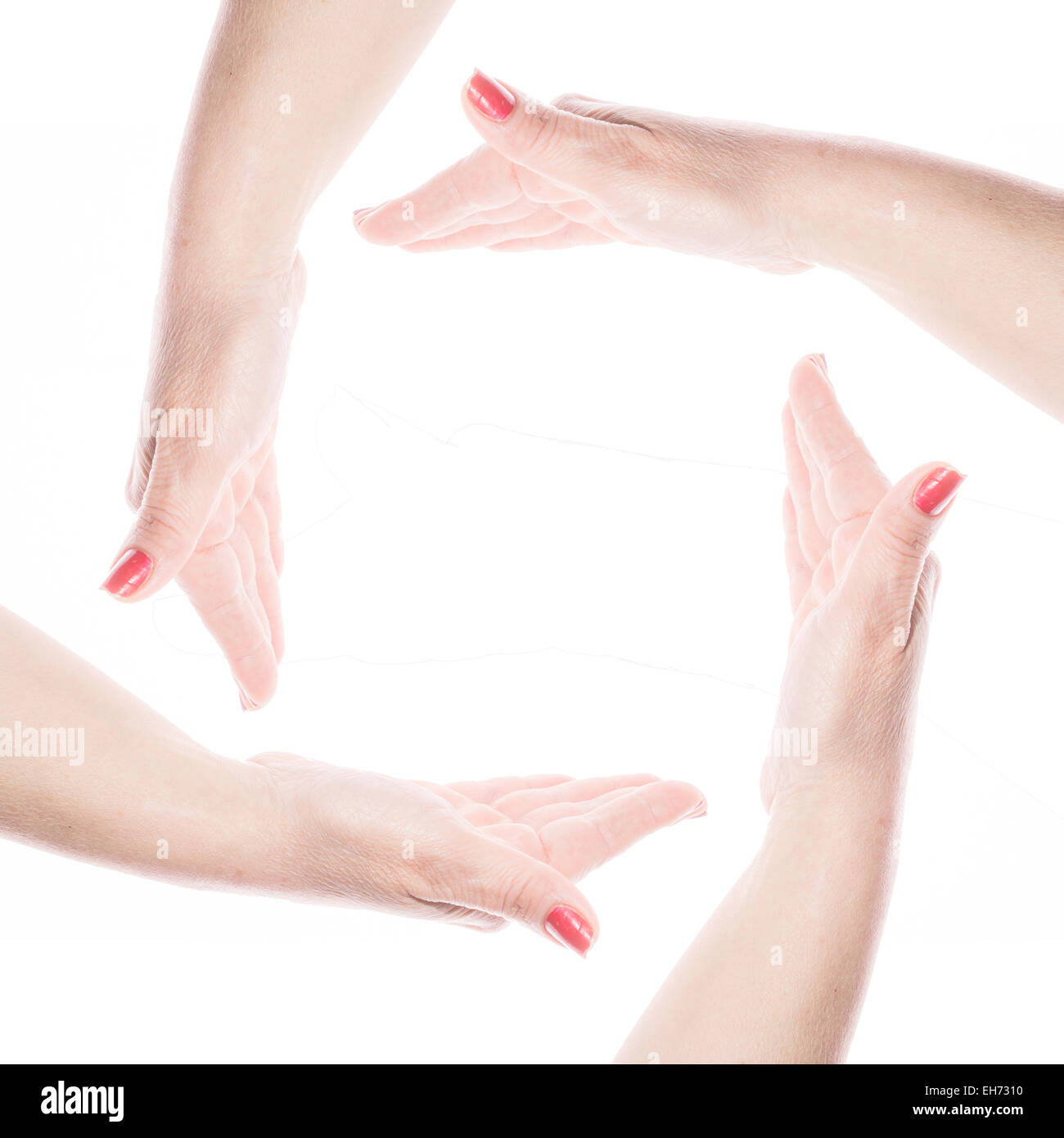 Many hands circle hi-res stock photography and images - Alamy