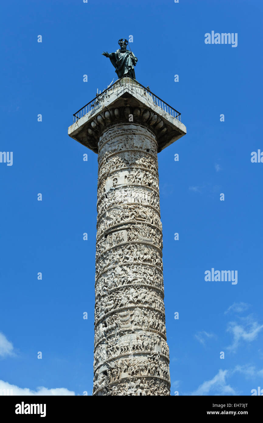 A bronze statue of the apostle St. Paul Stone and carvings of Roman ...