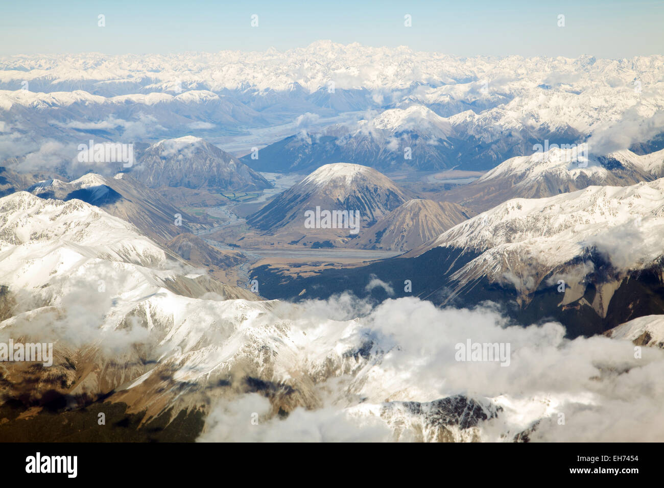 Aerial view mount cook glacier hi-res stock photography and images - Alamy