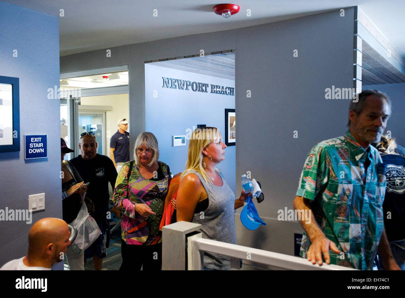 Newport Beach, California, USA. 8th March, 2015. Community members tour ...
