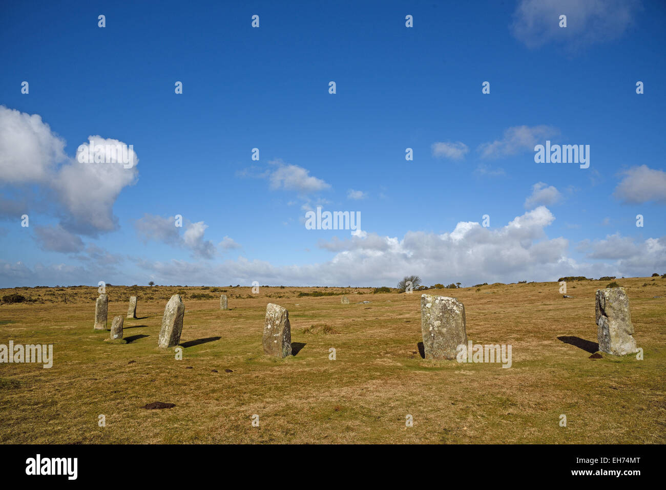 The Hurlers Stone Circles near Minions , Cornwall Stock Photo - Alamy