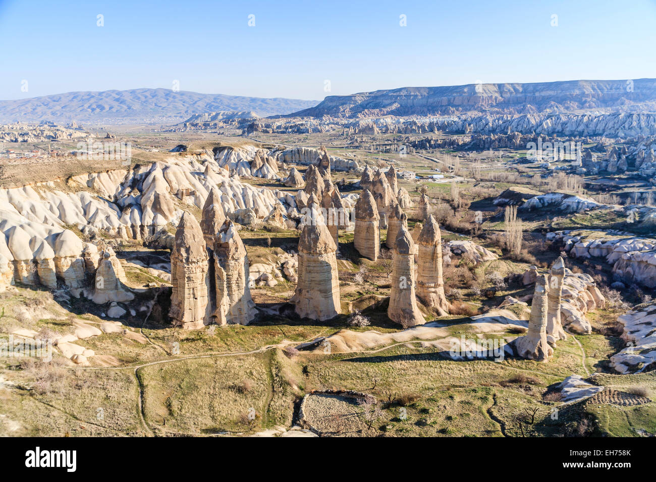 Iconic, dramatic pinnacles of the fairy chimney geological formation ...