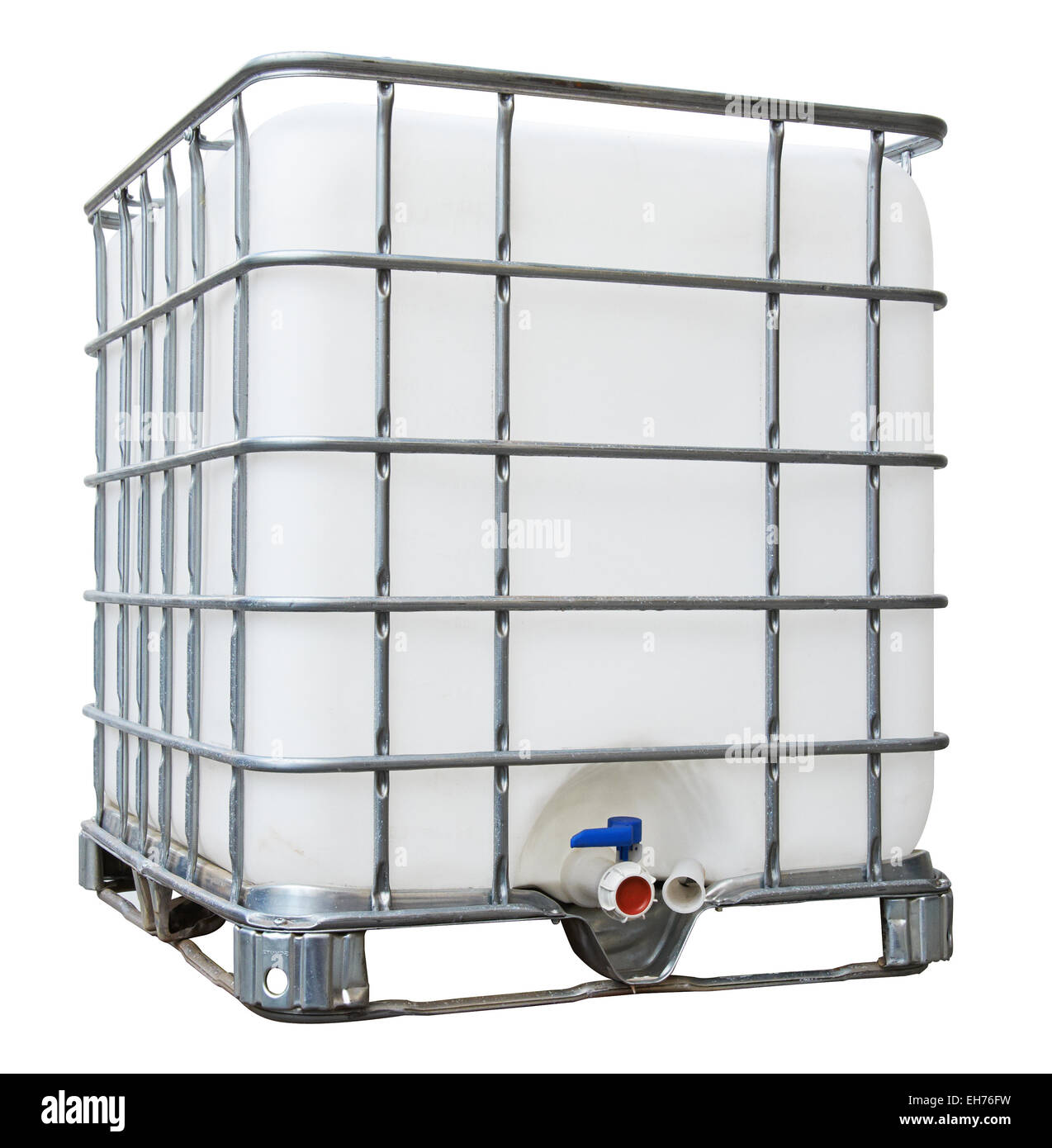 Water Tank with Iron Frame on clean background Stock Photo - Alamy