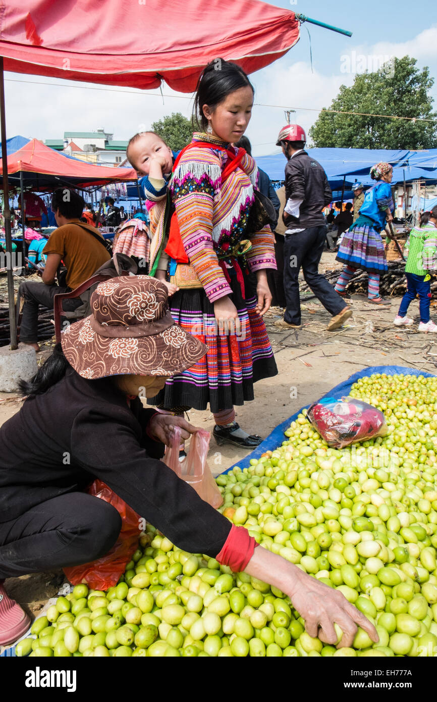 Bac Ha Sunday Market famed for buffalo selling near Lao Cai, and Sa Pa ...