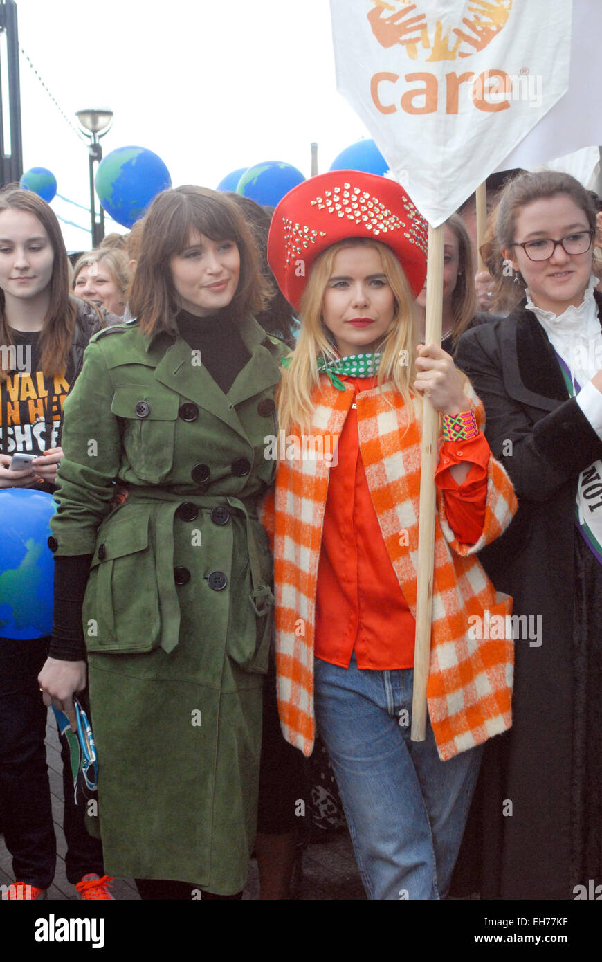 London, UK, 8 March 2015, Gemma Arterton & Paloma Faith on the 'CARE ...