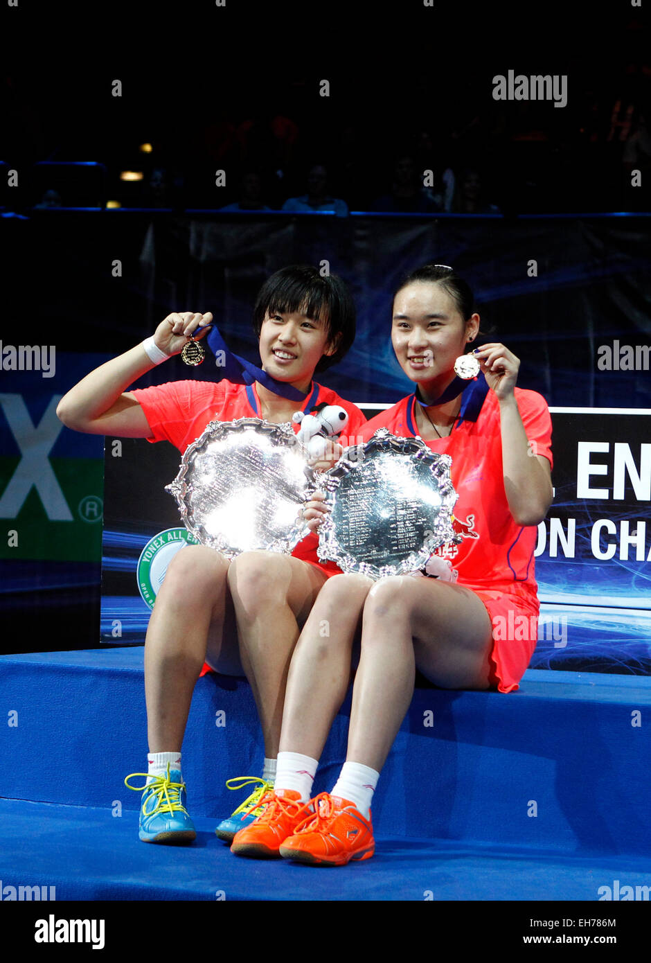 Birmingham, UK. 8th Mar, 2015. Bao Yixin (R) and Tang Yuanting ...