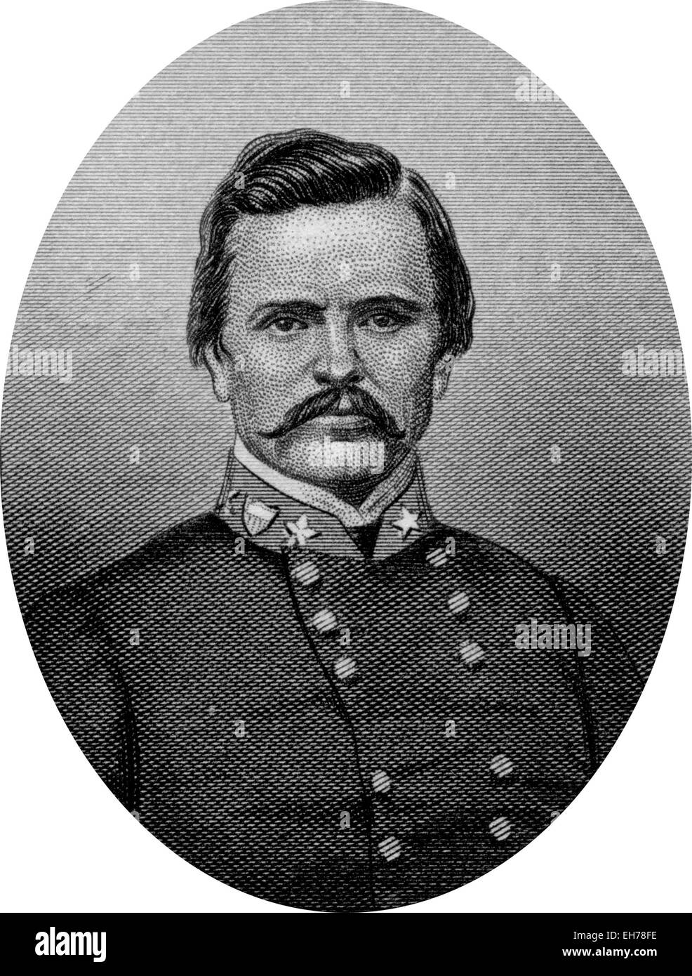 Engraving of Confederate Major General Simon Bolivar Buckner (April 1 ...