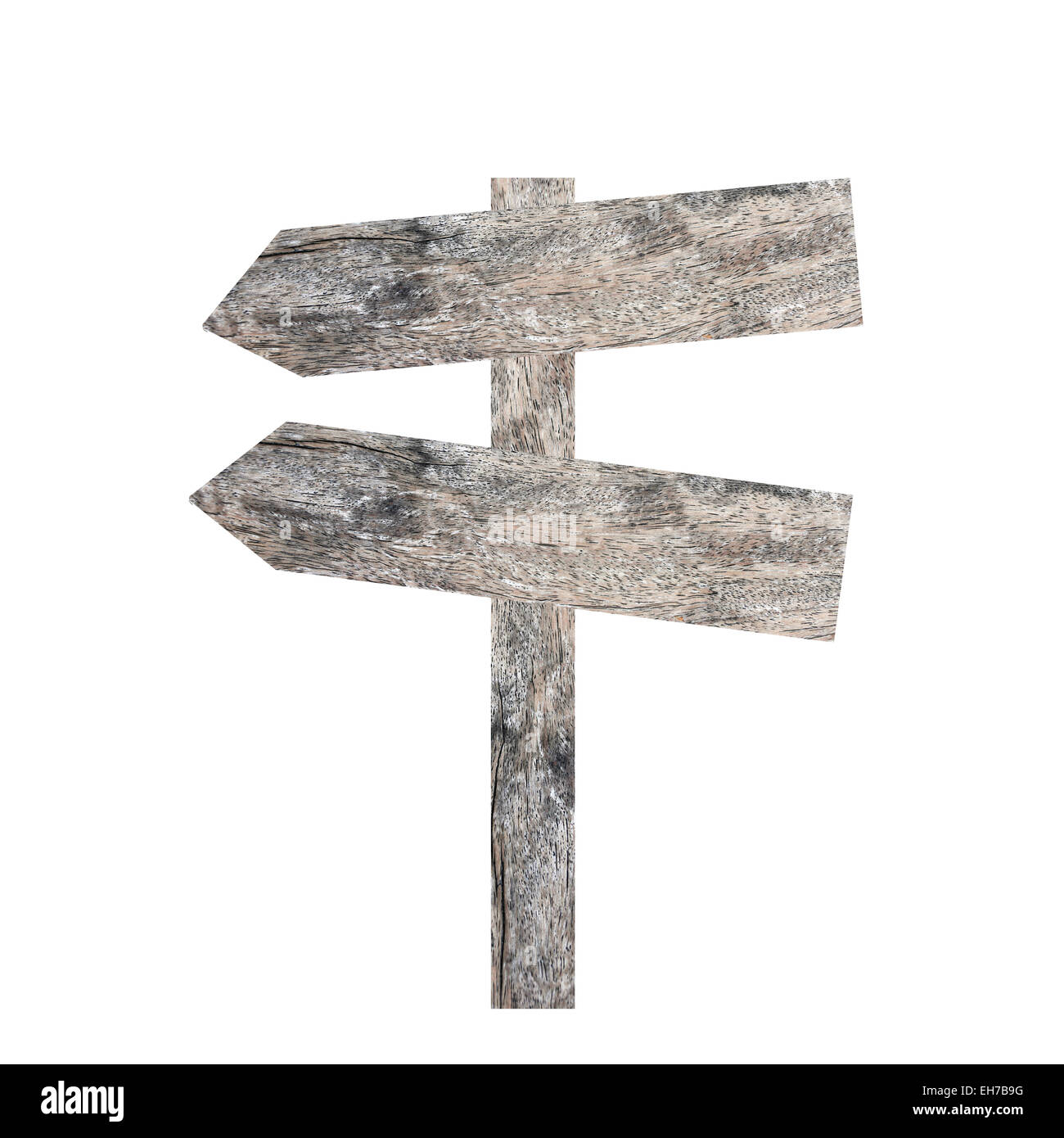 old wooden signboard isolated on white background Stock Photo - Alamy