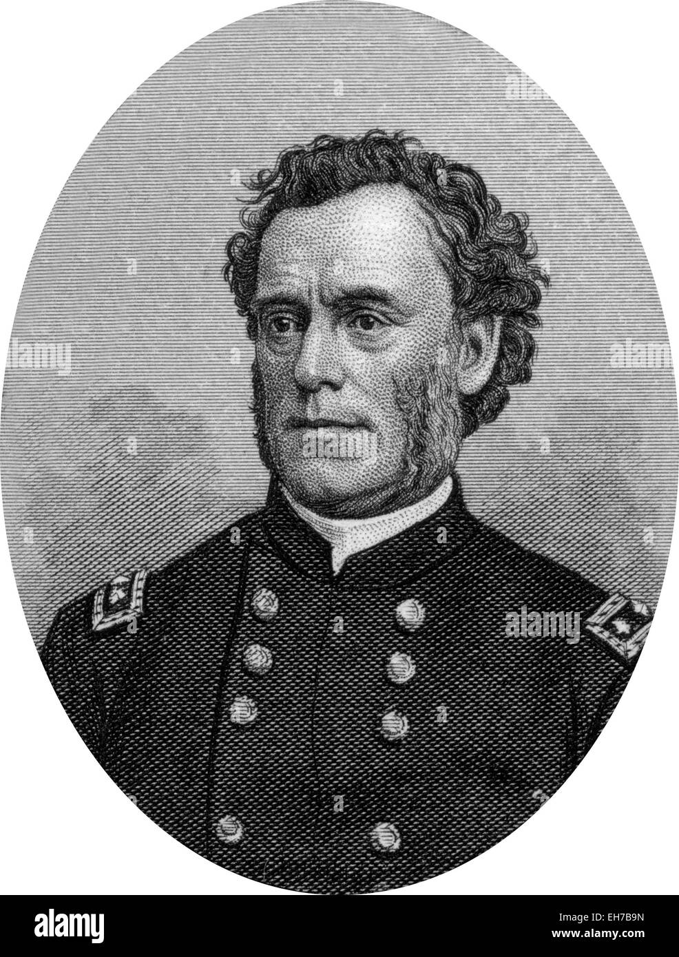 Engraving of Union Major General J B Steedman. Original engraving by ...