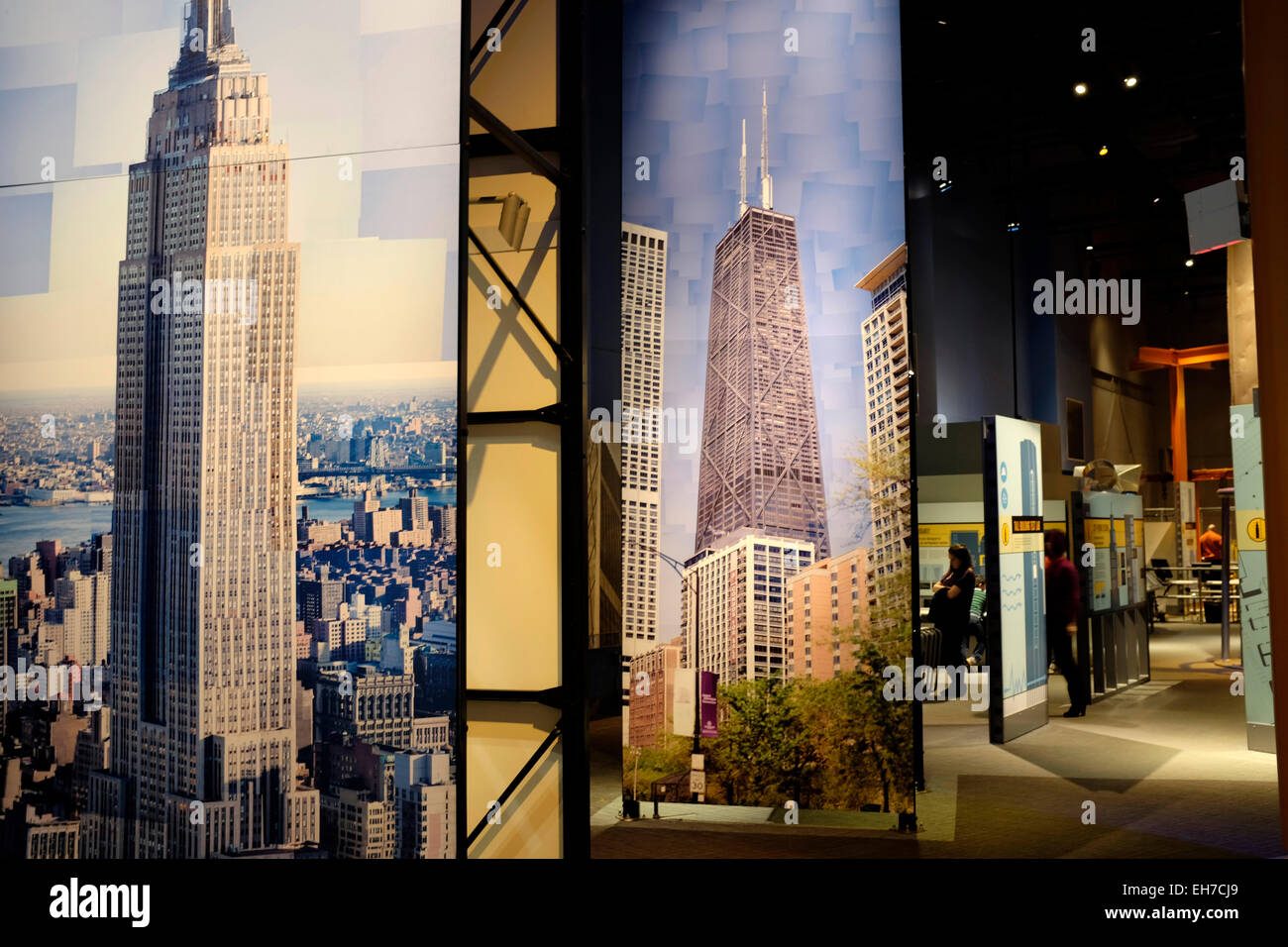 Skyscraper exhibition in Liberty Science Center, New Jersey USA Stock ...