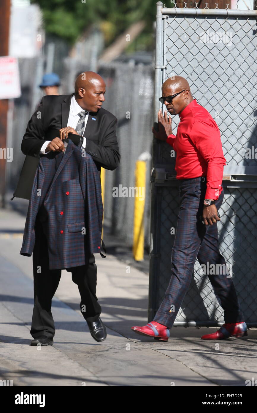 Terry Crews arriving for a taping of Jimmy Kimmel Live! Featuring ...