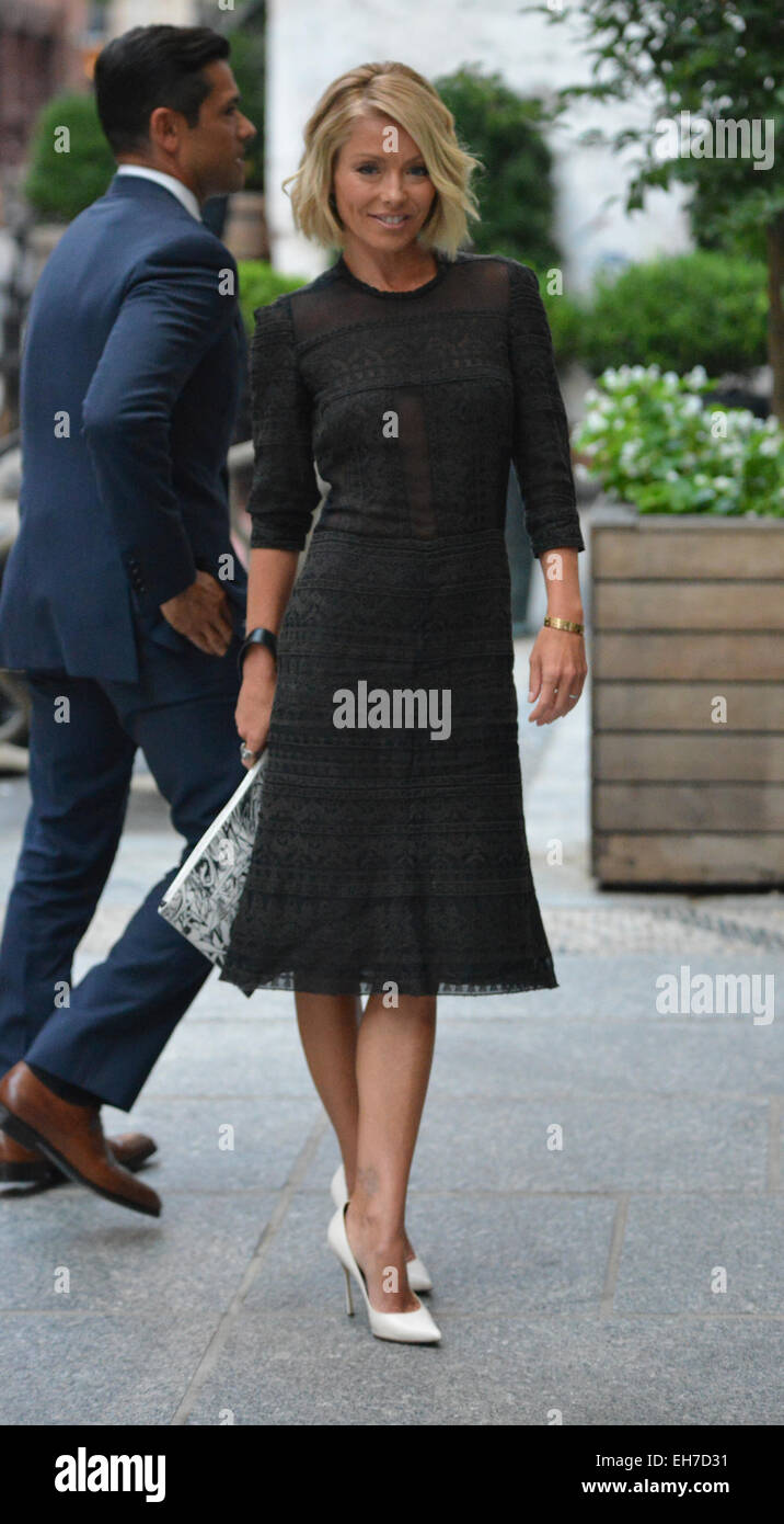 Kelly Ripa and Mark Consuelos out and about in SoHo Featuring: Kelly ...