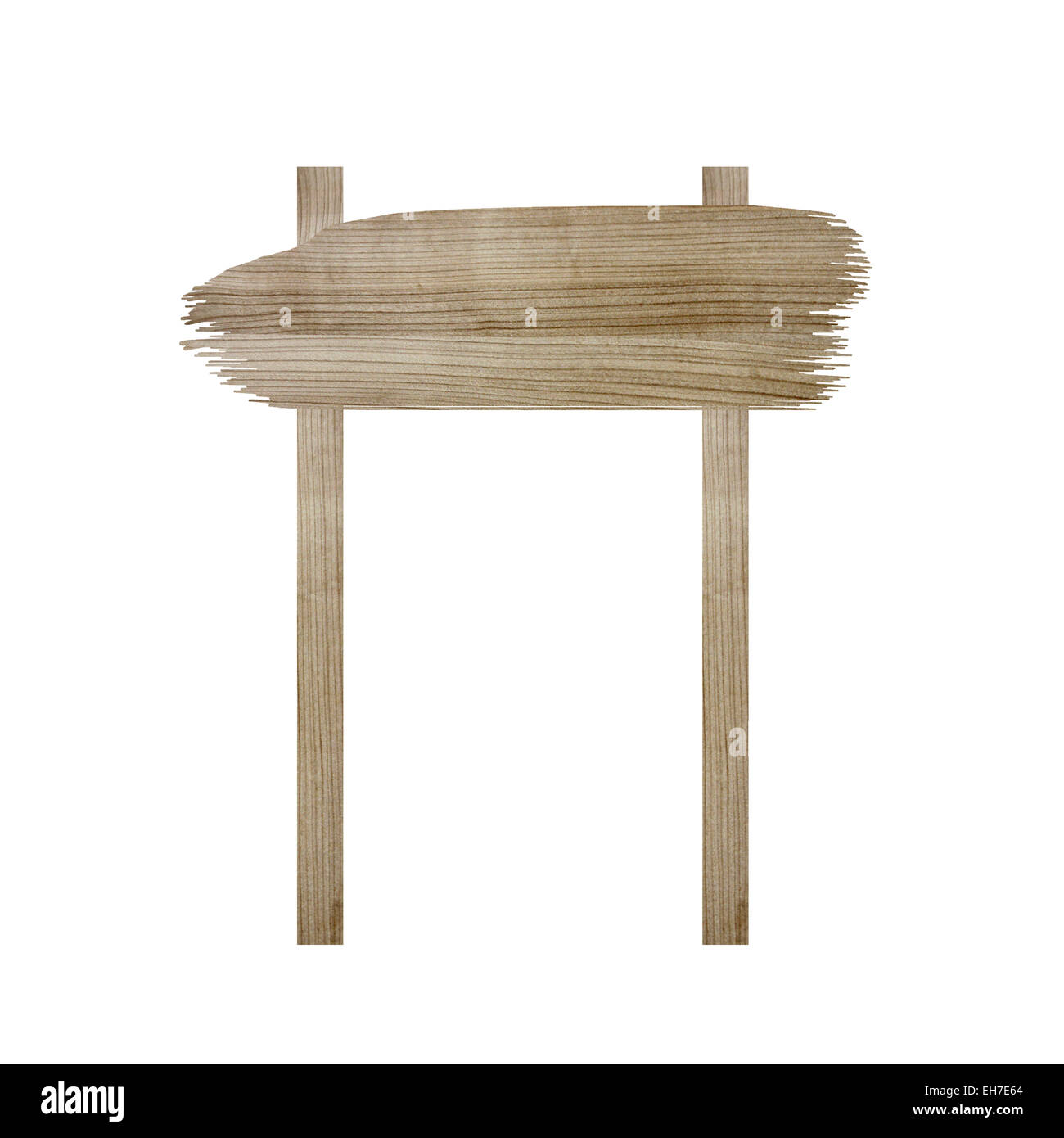 old wooden signboard isolated on white background Stock Photo - Alamy