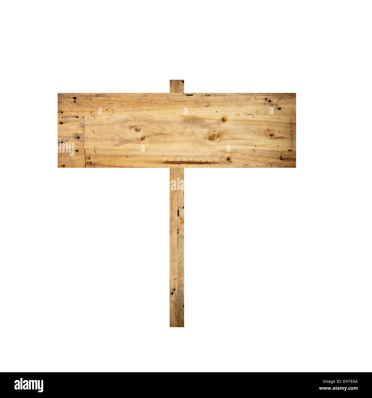 old wooden signboard isolated on white background Stock Photo - Alamy