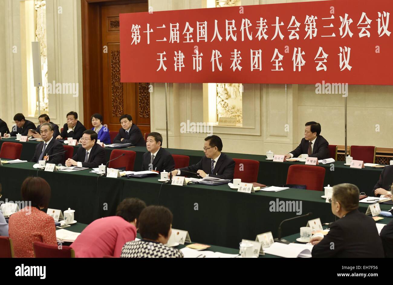 Beijing, China. 9th Mar, 2015. Deputies to China's 12th National People ...