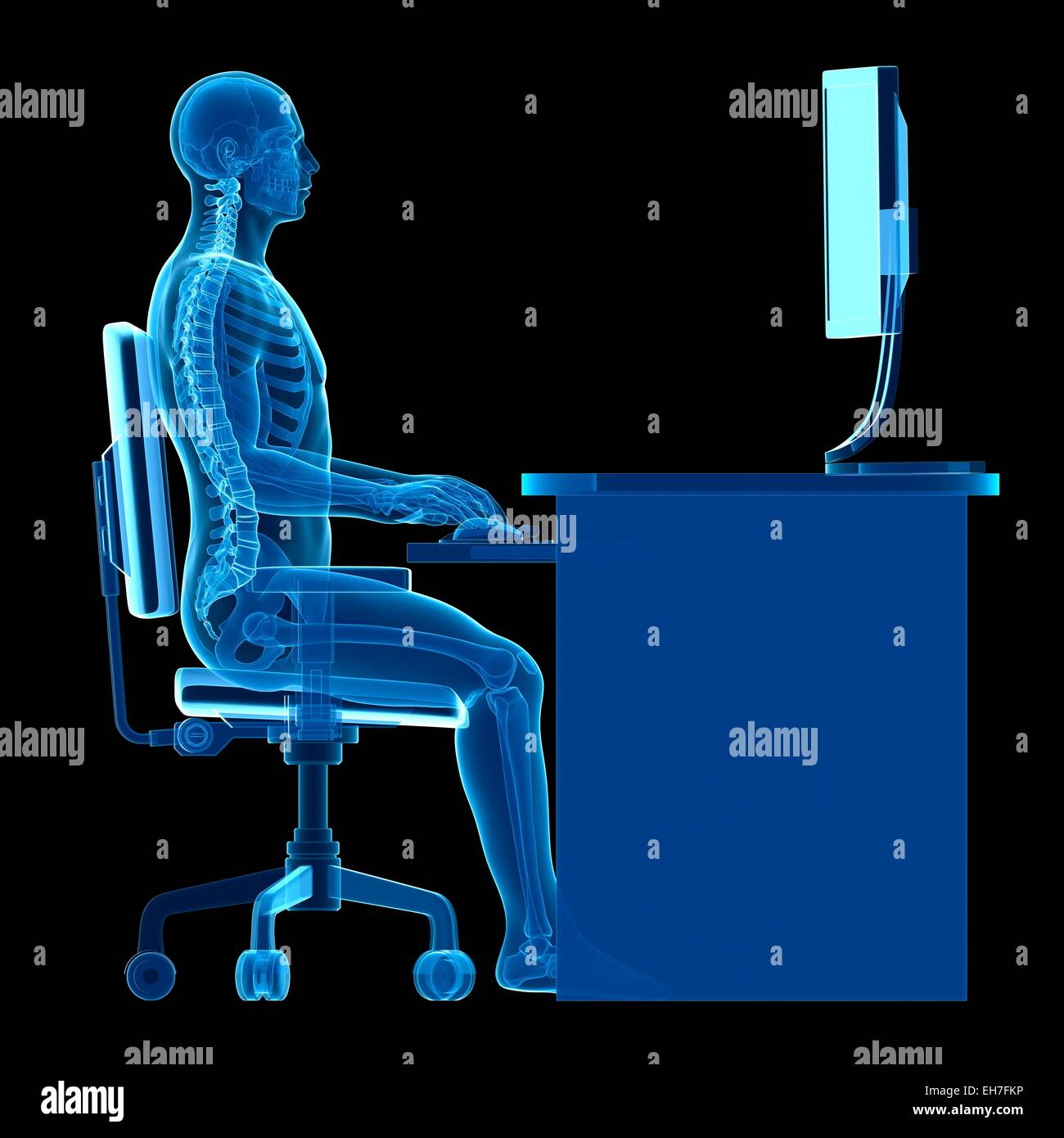 Correct posture office desk hi-res stock photography and images - Alamy