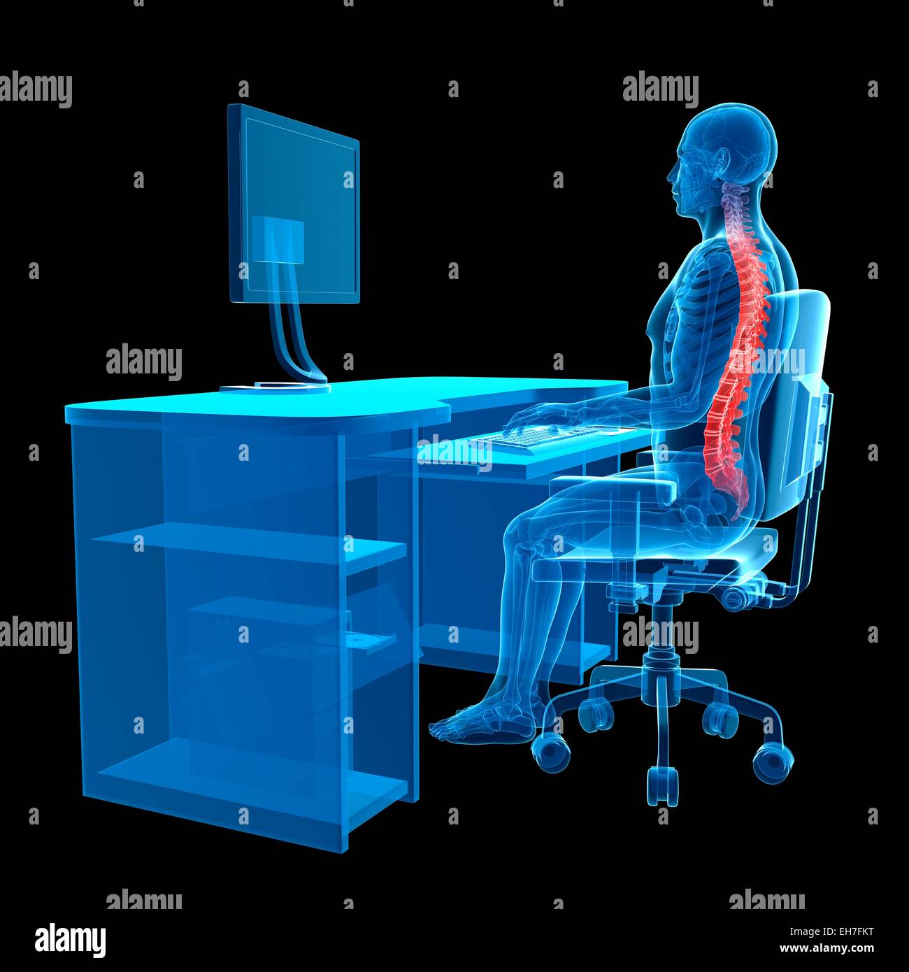 Correct posture office desk hi-res stock photography and images - Alamy