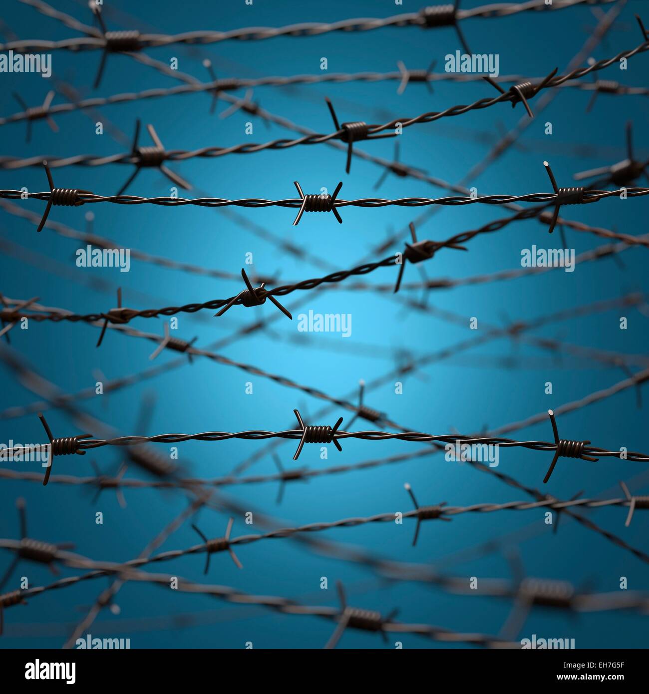 Barbed wire, artwork Stock Photo - Alamy
