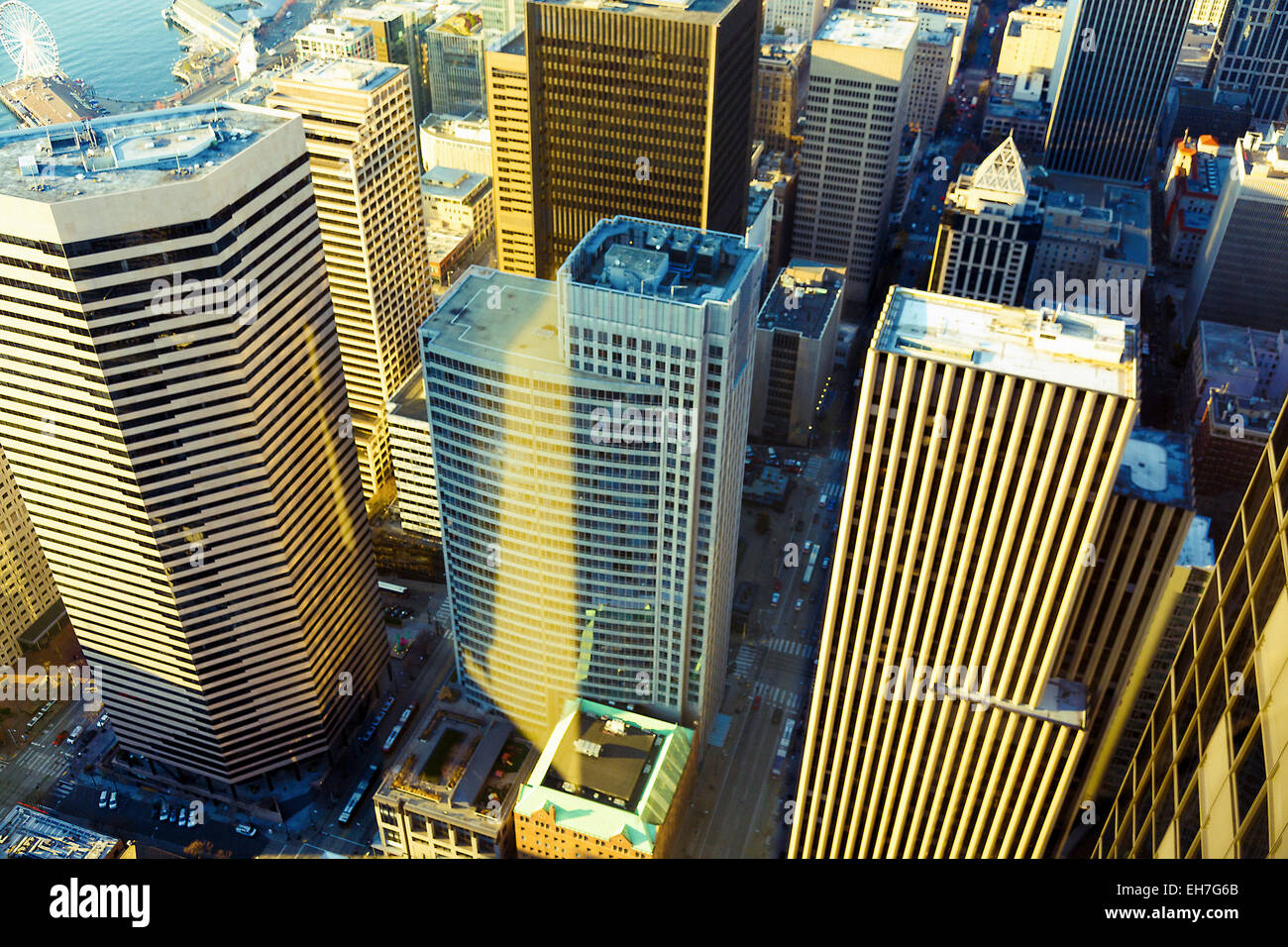 Aerial view of skyscrapers Stock Photo - Alamy