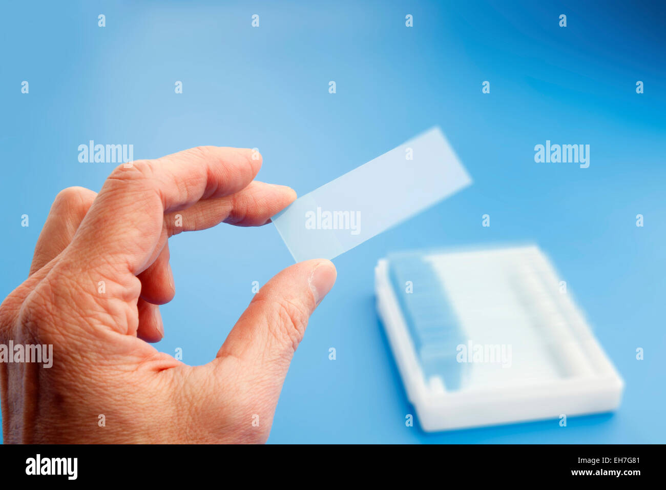 Microscope slide on hand hi-res stock photography and images - Alamy