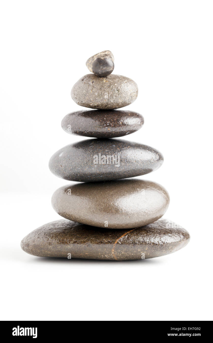Stack of pebbles Stock Photo - Alamy