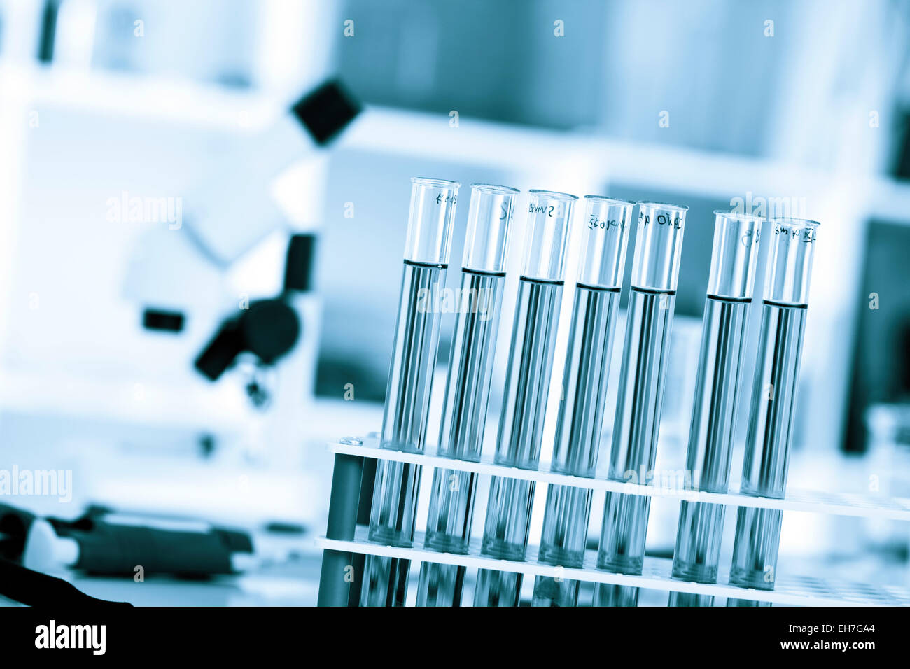 Test tubes with clear liquid Stock Photo - Alamy