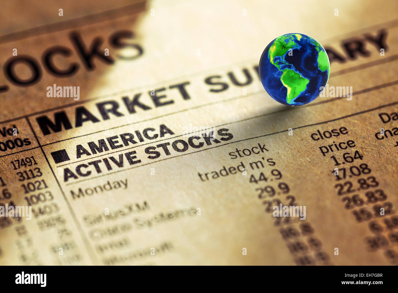 Stock prices in the newspaper hi-res stock photography and images - Alamy