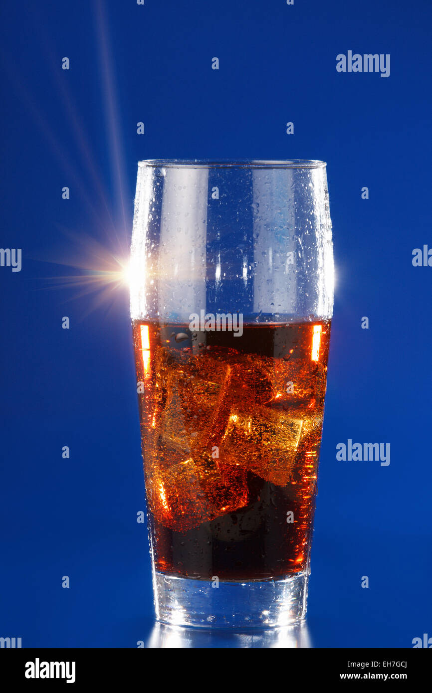 Cola drink in a glass Stock Photo - Alamy