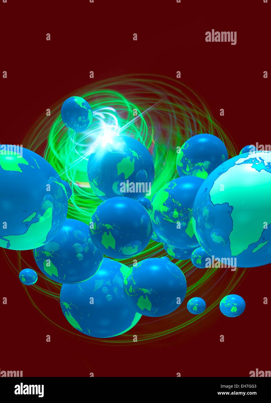 3 globes hi-res stock photography and images - Alamy