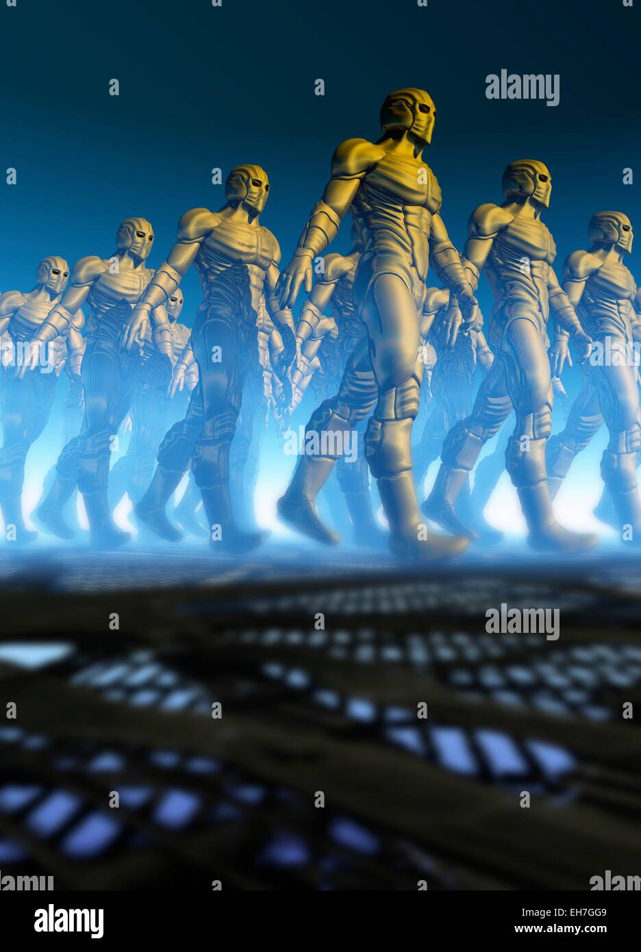 Robotic army, artwork Stock Photo - Alamy