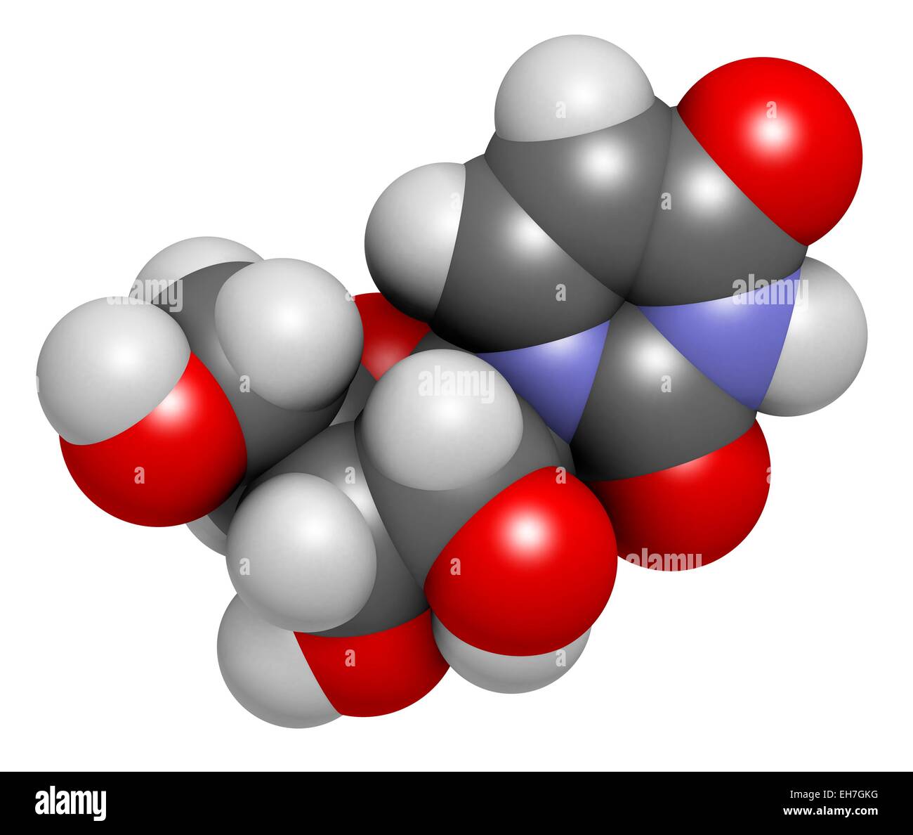 Uridine nucleoside molecule Stock Photo - Alamy