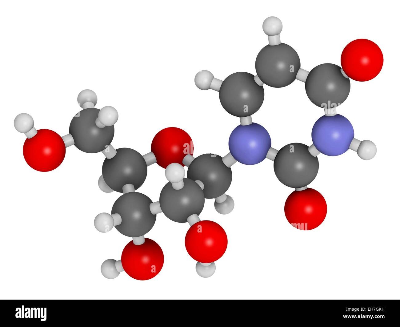 Uridine nucleoside molecule Stock Photo - Alamy