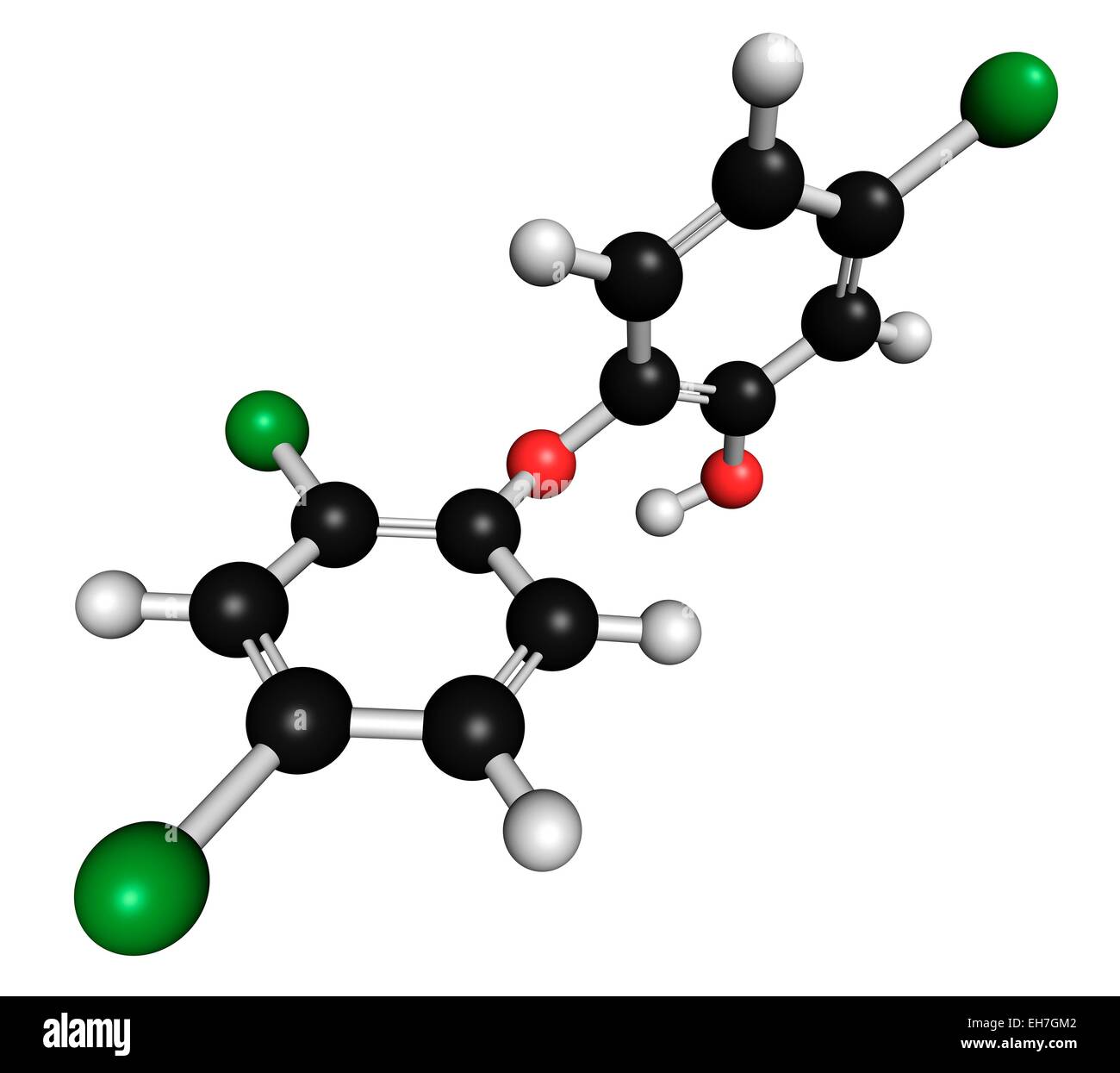 Triclosan antimicrobial molecule Stock Photo - Alamy