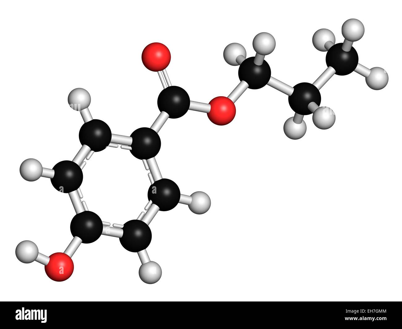 Propyl paraben preservative molecule Stock Photo - Alamy
