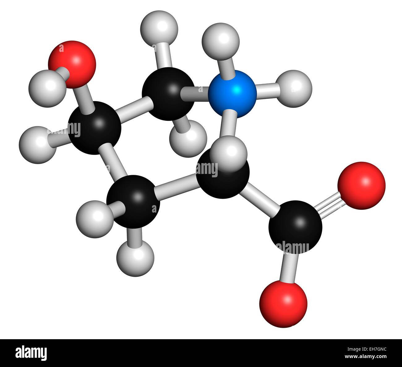 Proline amino acid molecule Cut Out Stock Images & Pictures - Alamy