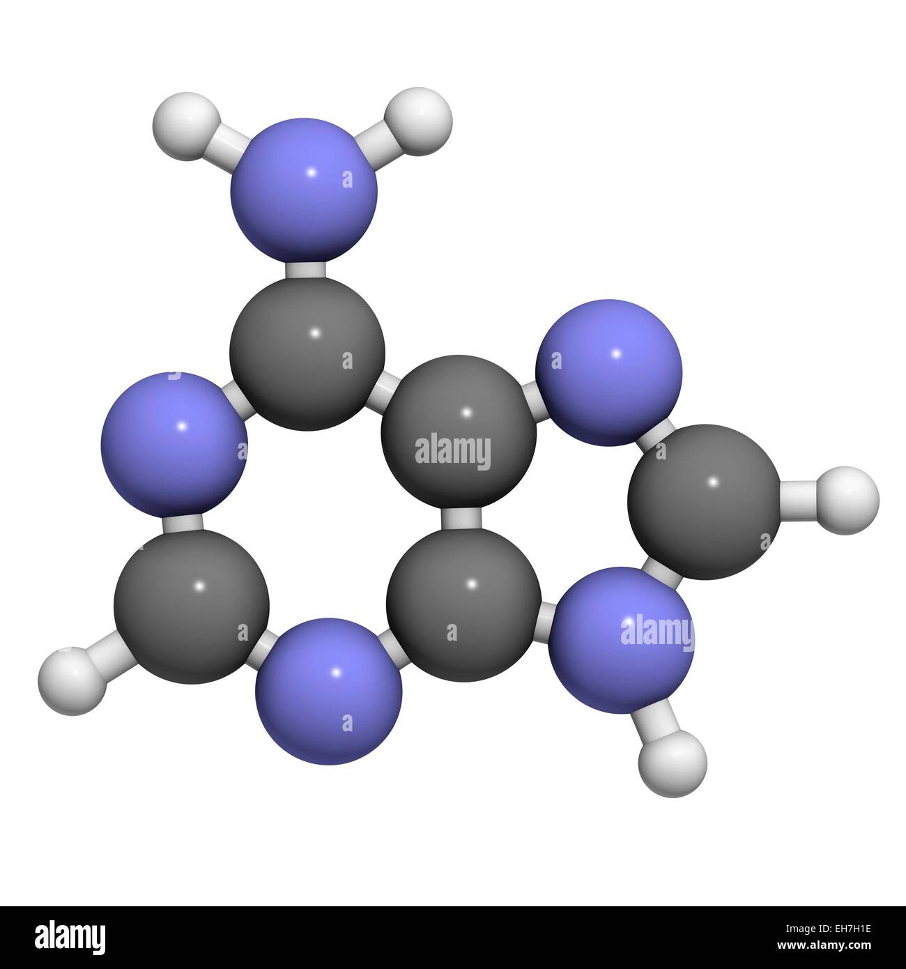 Adenine purine nucleobase molecule Stock Photo - Alamy