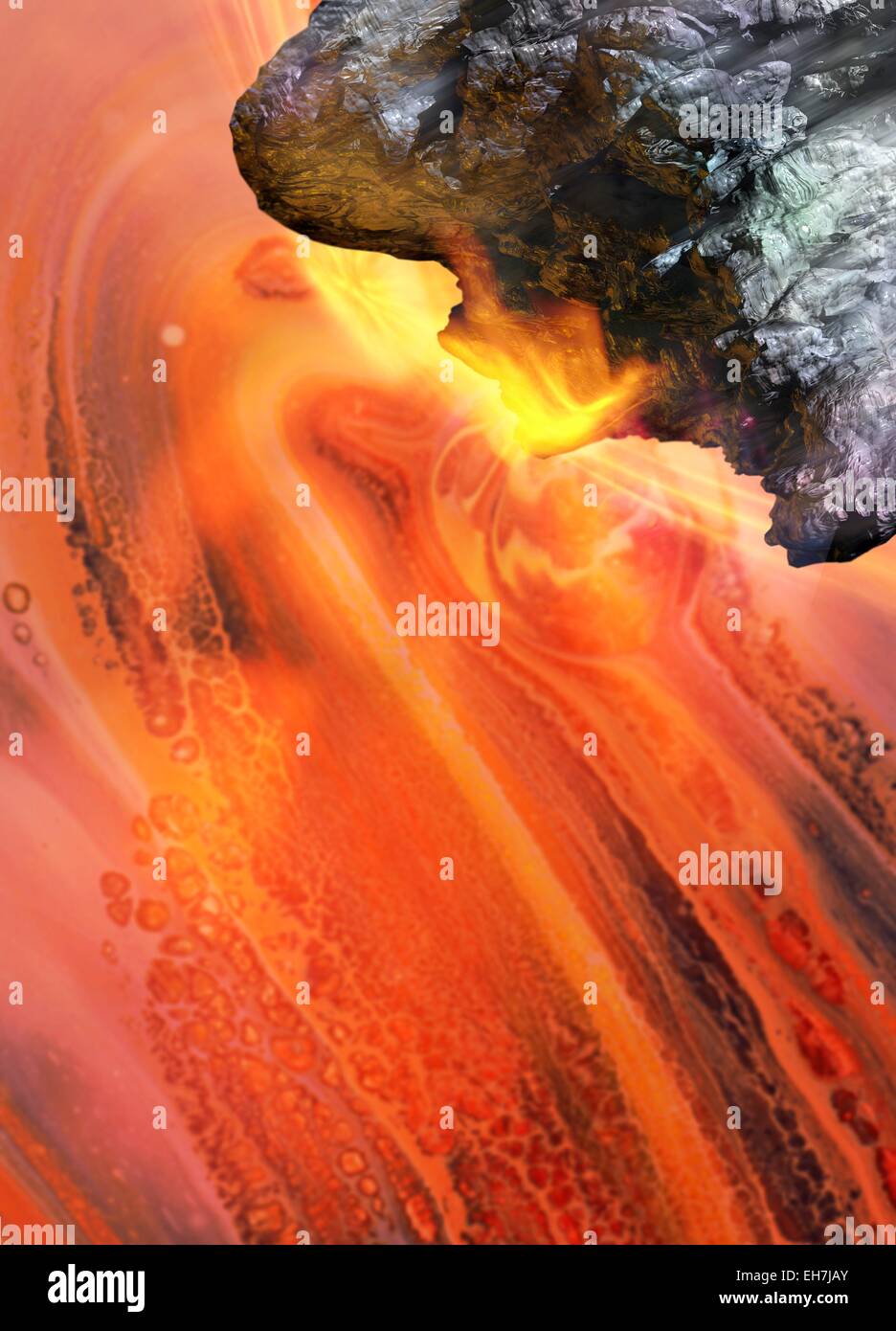 Meteor in space Stock Photo - Alamy